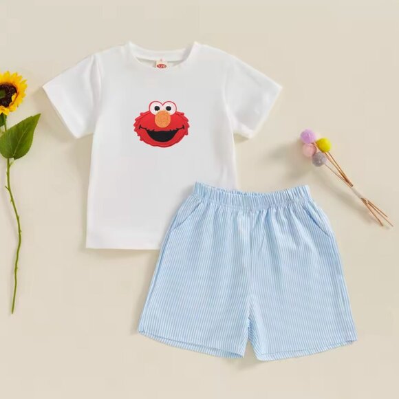 boutique | Matching Sets | Elmo First Birthday Outfit Elmo Clothes Elmo ...